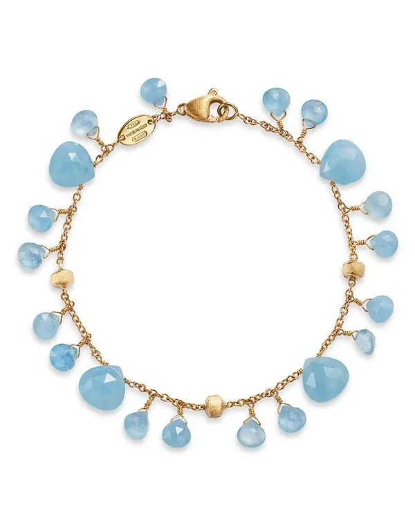 Marco Bicego 18k Yellow Gold Aquamarine Dangle Bracelet - Blue/gold