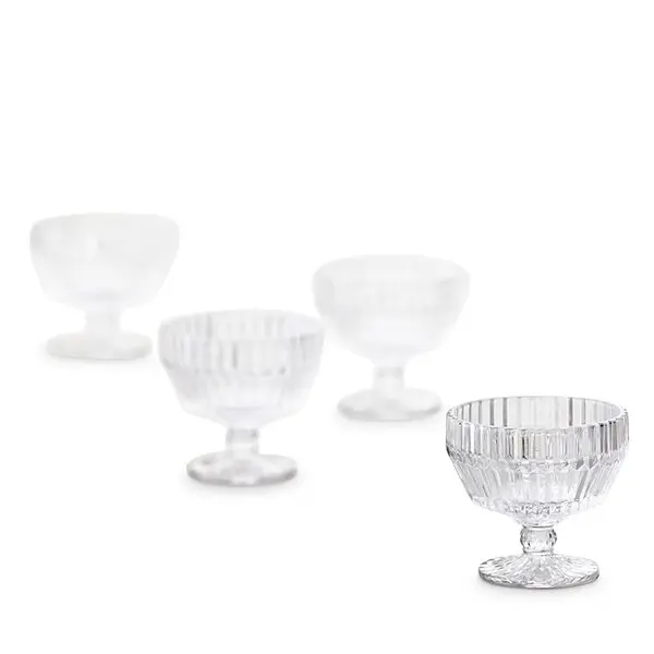 FORTESSA Archie Coupe Footed Dessert Bowl, Set Of 4 - Clear