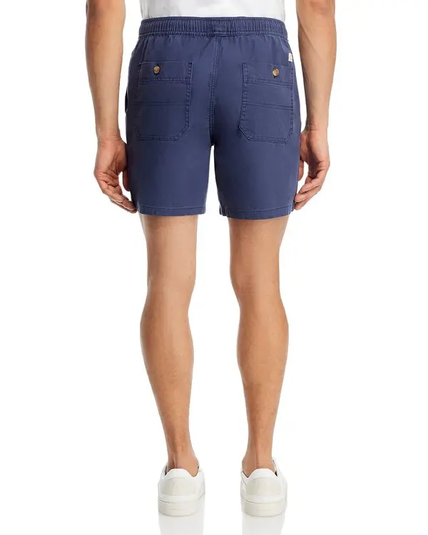 Marine Layer Saturday Cotton Blend 6" Shorts - Navy