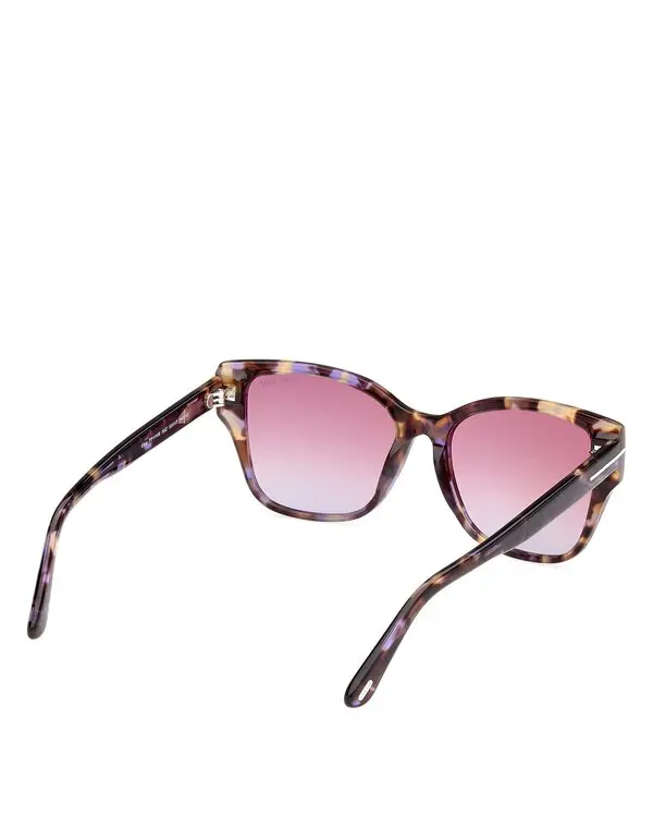 TOM FORD Elsa Butterfly Sunglasses, 55mm - Havana/pink Gradient