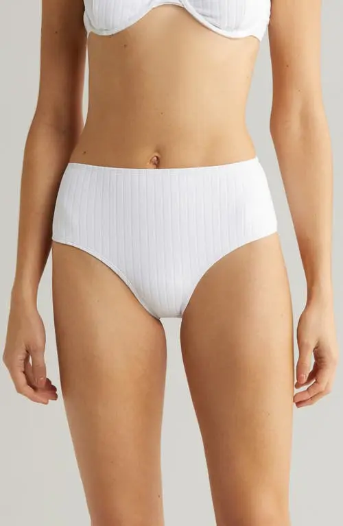 Solid & Striped Lilo Rib Bikini Bottoms - Marshmallow