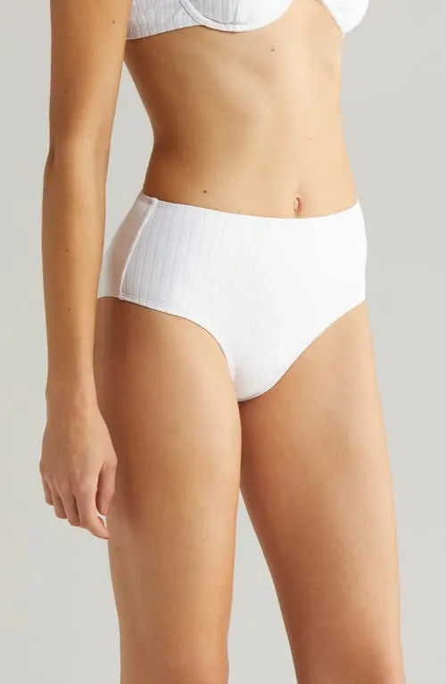 Solid & Striped Lilo Rib Bikini Bottoms - Marshmallow