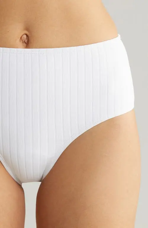 Solid & Striped Lilo Rib Bikini Bottoms - Marshmallow
