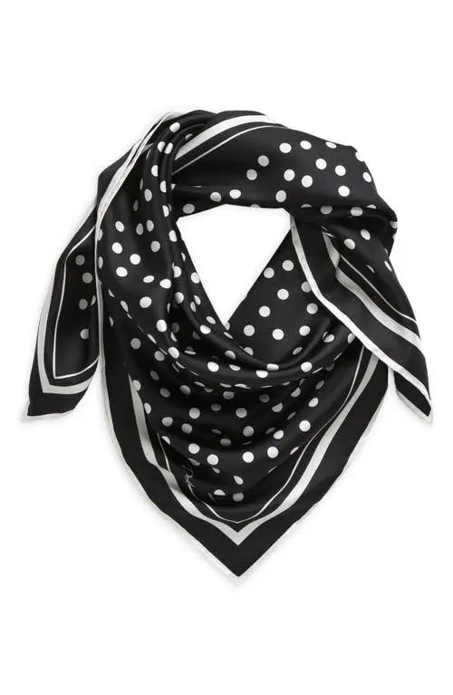 Dolce & Gabbana Polka Dot Silk Scarf - Nero