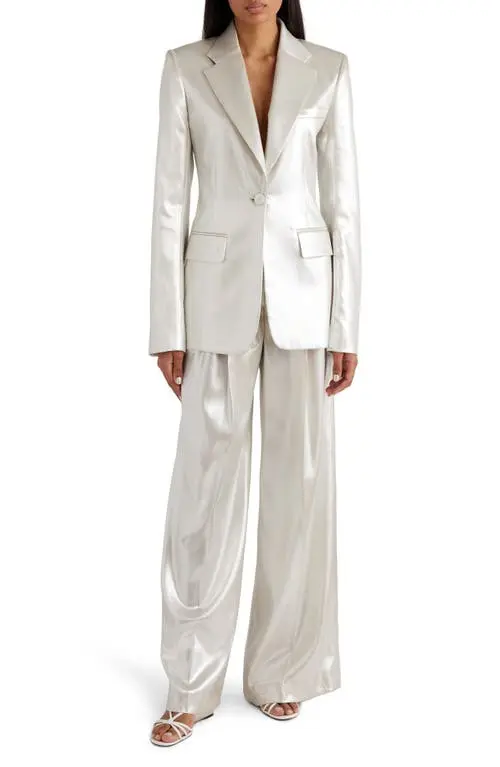 Chloé Silk Lamé Blazer