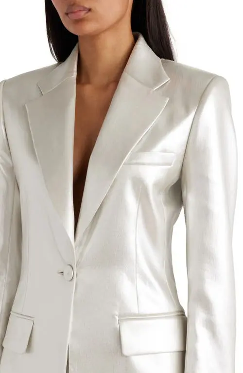 Chloé Silk Lamé Blazer