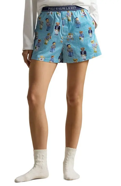 Polo Ralph Lauren Cotton Boxer Pajama Shorts - Aqua Mist