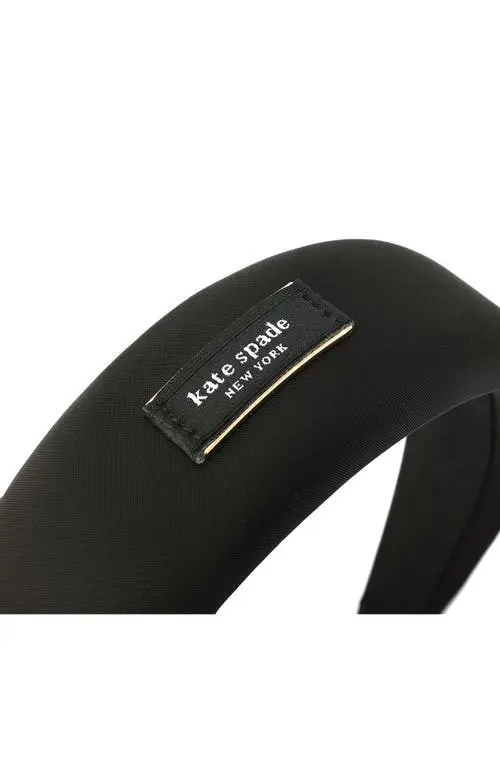 Price Firm - KATE SPADE Sam Label Headband Kate Spade New York Sam Woven Headband In Black - 30% Off  main image 4