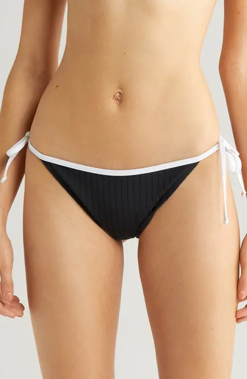 Solid & Striped Iris Rib Bikini Bottoms - Blackout