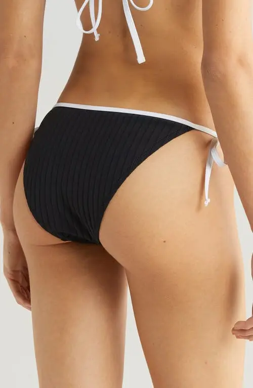 Solid & Striped Iris Rib Bikini Bottoms - Blackout