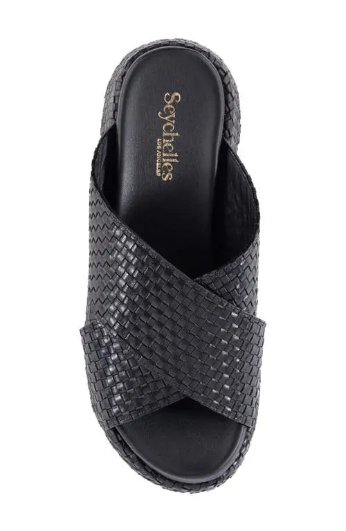 Seychelles Key West Platform Wedge Sandal - Black
