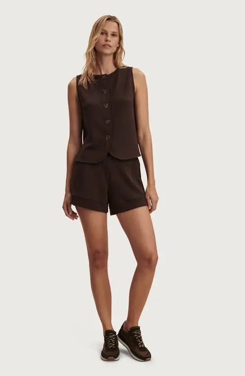 Varley Atrium High-waist Shorts - Coffee Bean