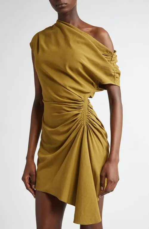 A.L.C. Poppy Ruched One-shoulder Dress