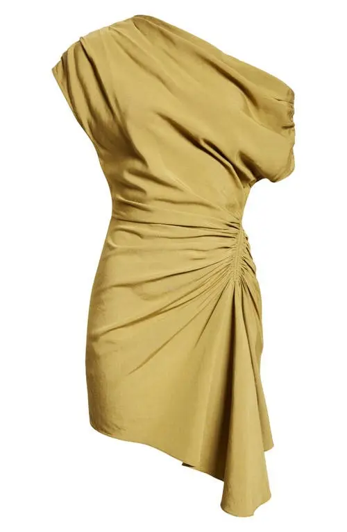 A.L.C. Poppy Ruched One-shoulder Dress