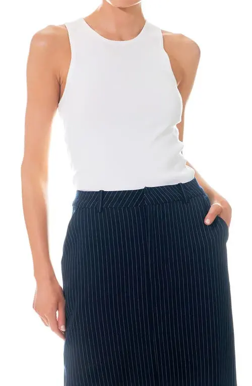GREY LAB Racerback Rib Tank - Ivory