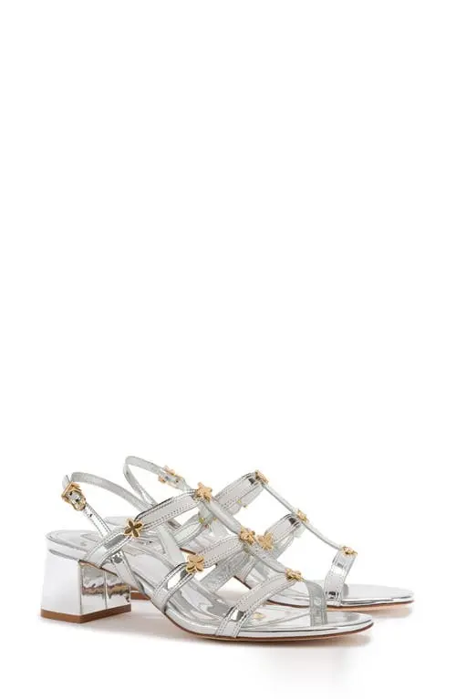 Larroude Harmony Slingback Sandal - Silver