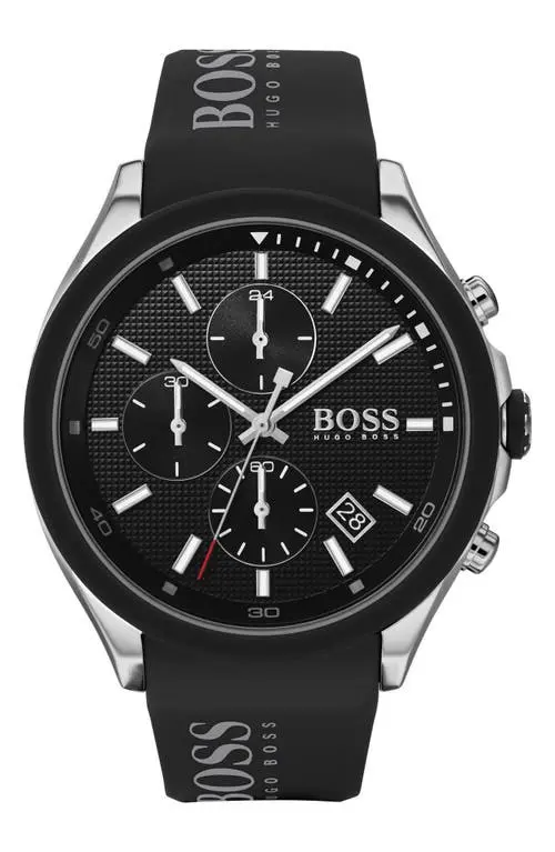 BOSS Velocity Chronograph Strap Watch - Black/ Silver