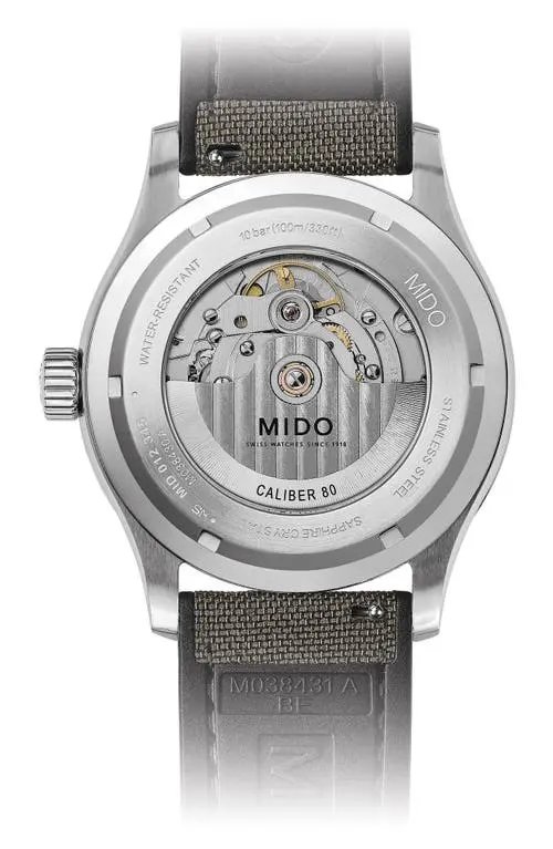 MIDO Multifort Automatic Fabric Strap Watch - Grey Gradient