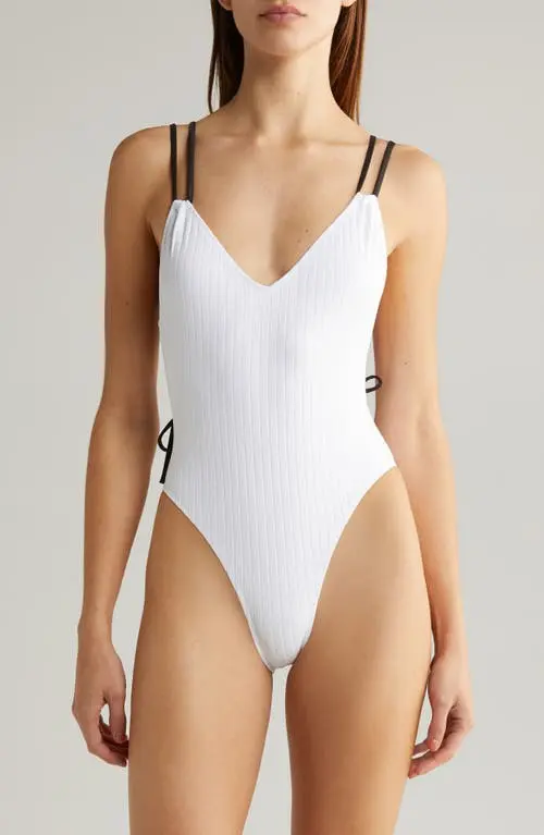 Solid & Striped Lynn Rib One-piece Swimsuit - Marshmallow