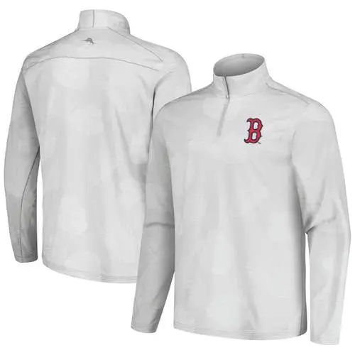 Tommy Bahama Boston Red Sox Delray Frond Islandzone Half-zip Jacket