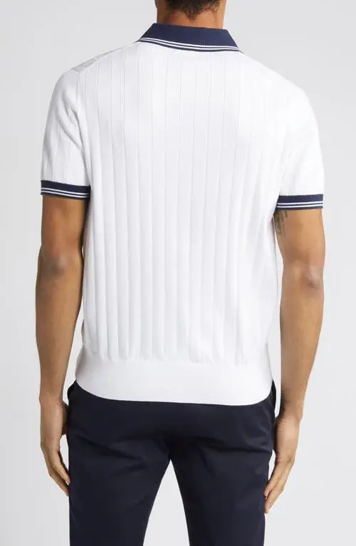 Brooks Brothers Archive Supima® Cotton Tennis Polo Sweater - White
