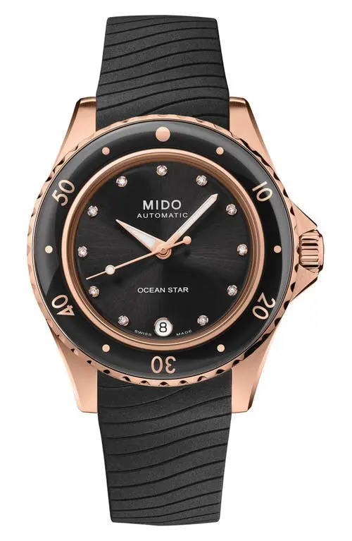 MIDO Ocean Star Strap Watch - Black