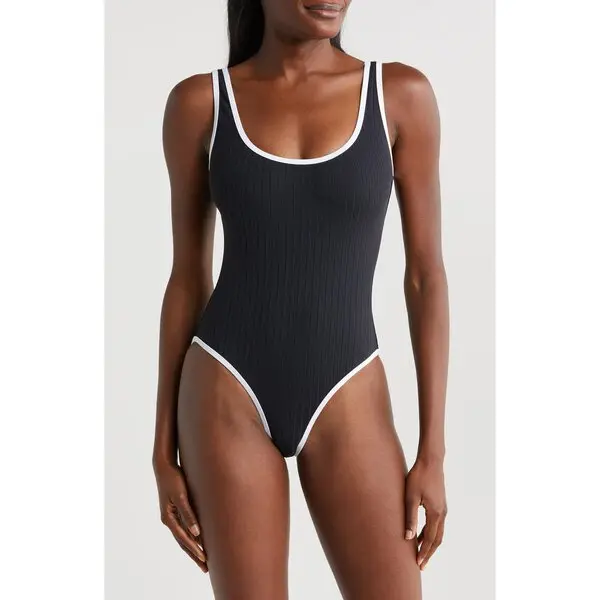 Solid & Striped Annemarie Rib One-piece Swimsuit - Blackout