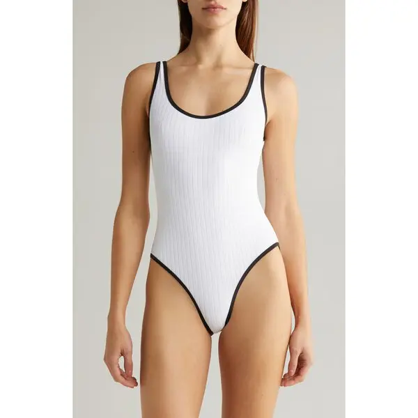 Solid & Striped Annemarie Rib One-piece Swimsuit - Marshmallow