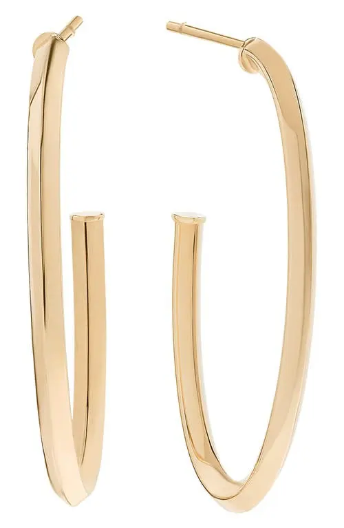 Lana Jewelry 14k Gold Oval Hoop Earrings - Yellow