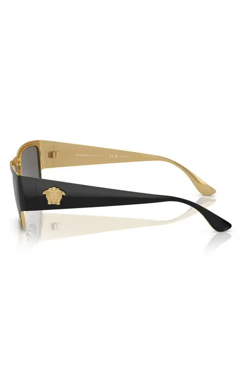 Versace 56mm Polarized Square Sunglasses
