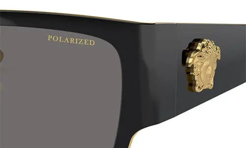 Versace 56mm Polarized Square Sunglasses