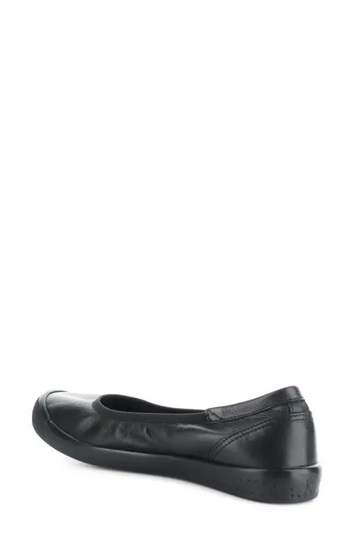 Fly London Ilme Ballet Flat - Black Smooth