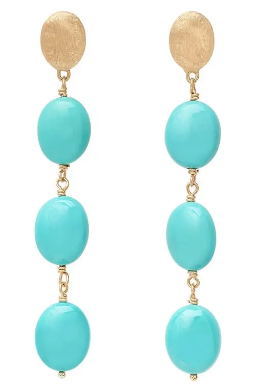 Marco Bicego Siviglia Turquoise Drop Earrings - 18k Yellow Gold