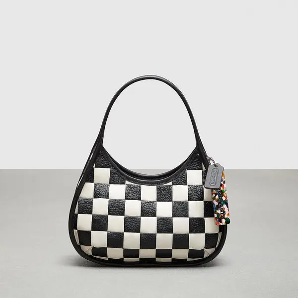COACHTOPIA Ergo Shoulder Bag In Upcrafted Leather - Black/chalk
