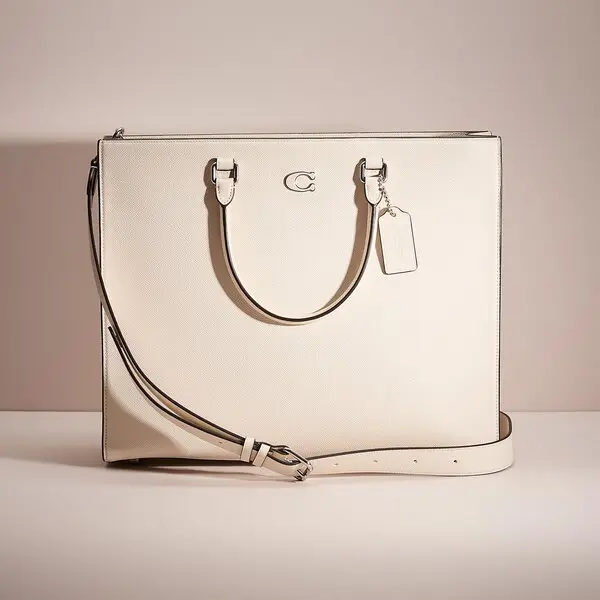 COACH Restored Tote 40 With Signature Canvas - Chalk