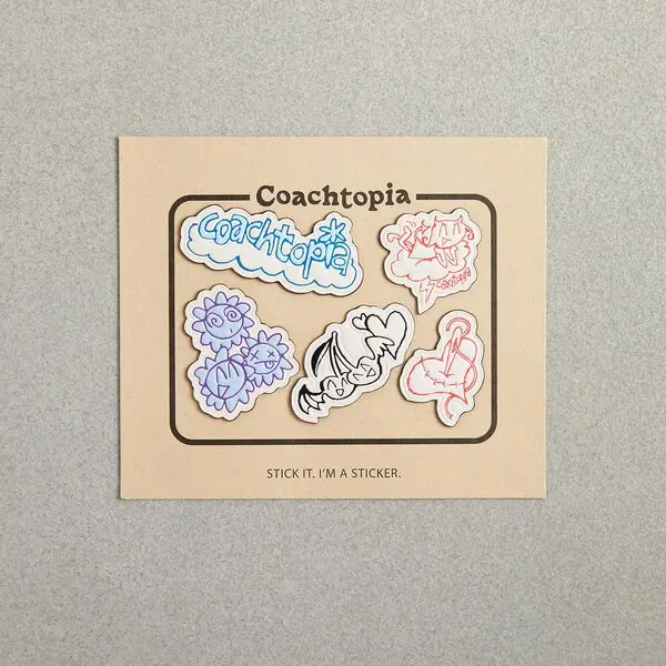 COACHTOPIA Sticker Set In Upcrafted Leather