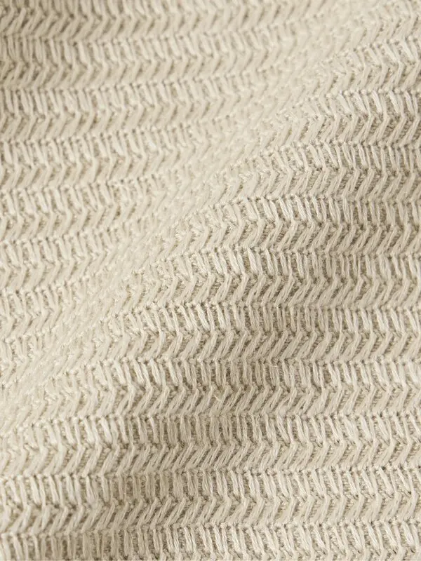 Zegna Herringbone Silk, Linen And Cashmere-blend T-shirt