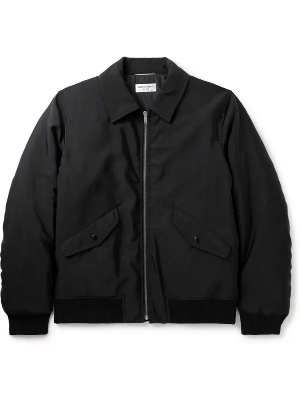 Saint Laurent Padded Twill Bomber Jacket