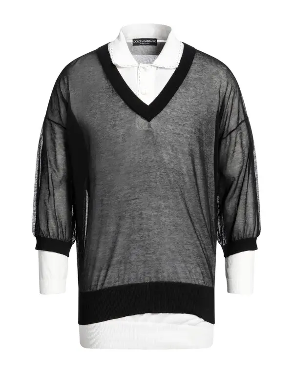 Dolce & Gabbana Knitted Polo Collar Sweater