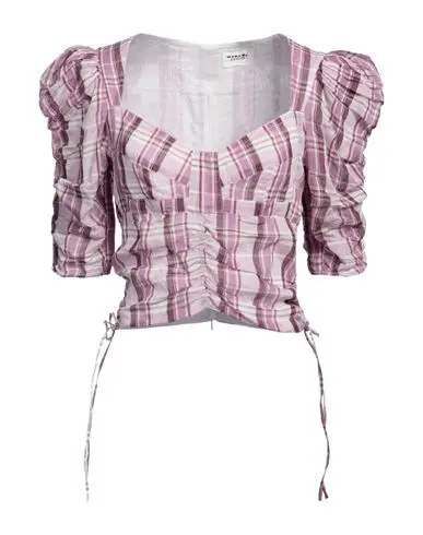 MARANT ETOILE Checked Crop Top - Lilac