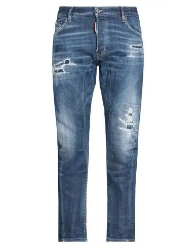 Dsquared2 Straight Leg Jeans With Distressed Detail