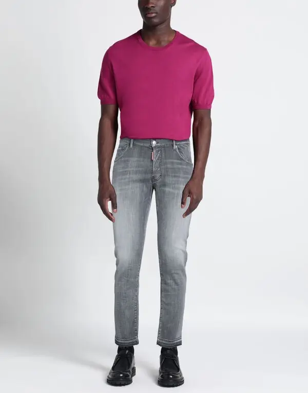 Dsquared2 Jeans In Cotton, Elastomultiester, Elastane, And Calfskin