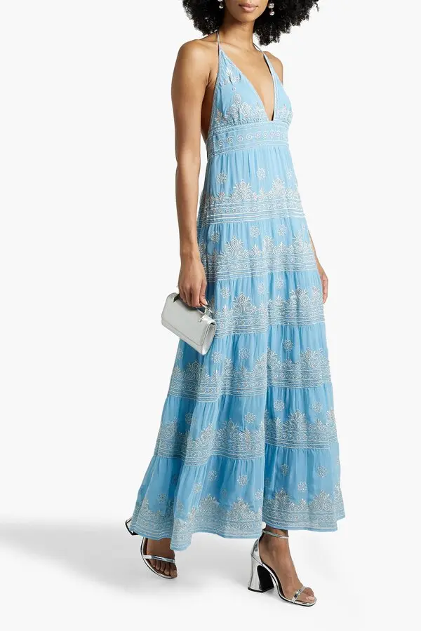 slim fit dress slacks Attina Halter Maxi Dress