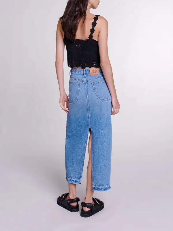 Maje Guipure Crop Top