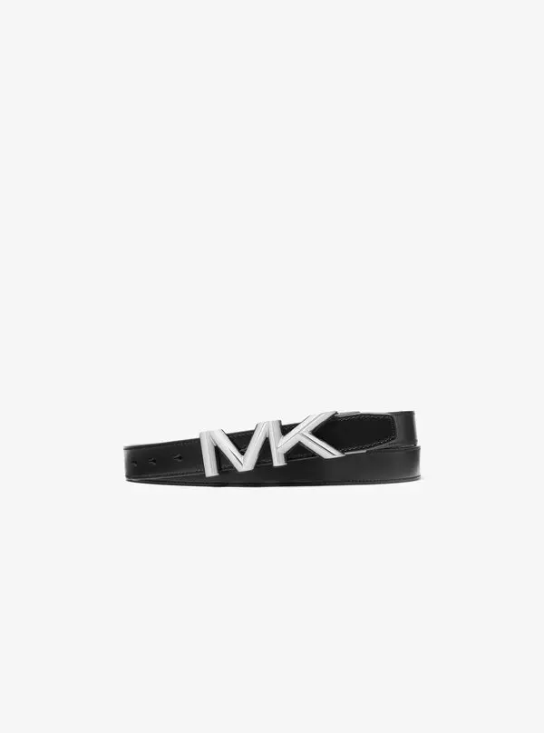 Michael Kors Reversible Leather Belt In By - Black