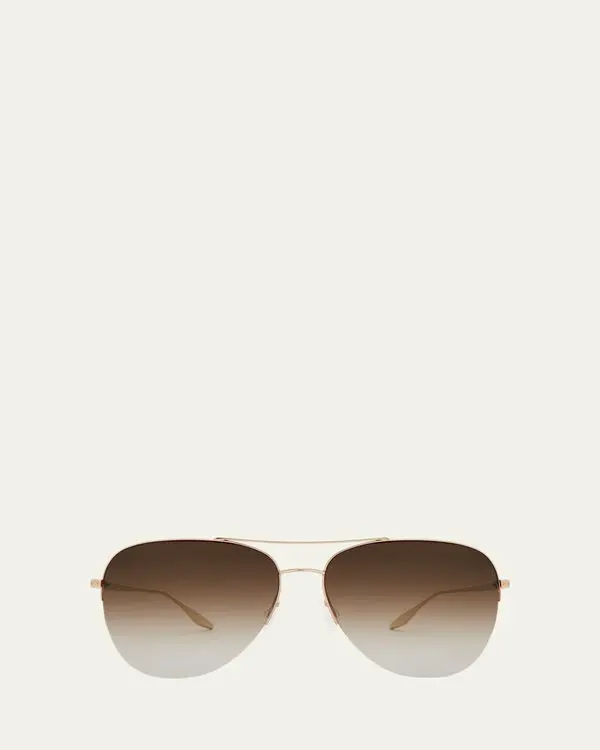 Barton Perreira Chevalier Titanium Aviator Sunglasses