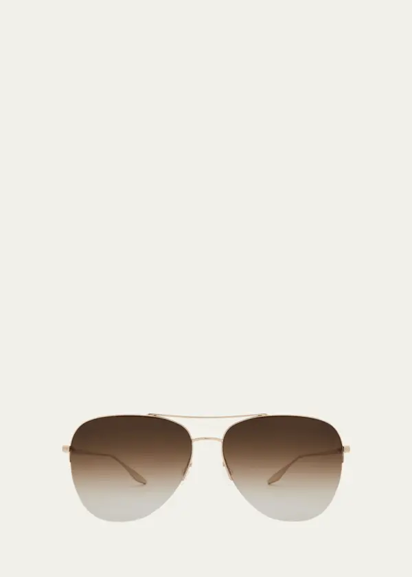 Barton Perreira Chevalier Titanium Aviator Sunglasses