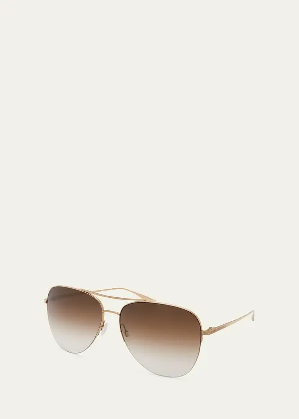 Barton Perreira Chevalier Titanium Aviator Sunglasses
