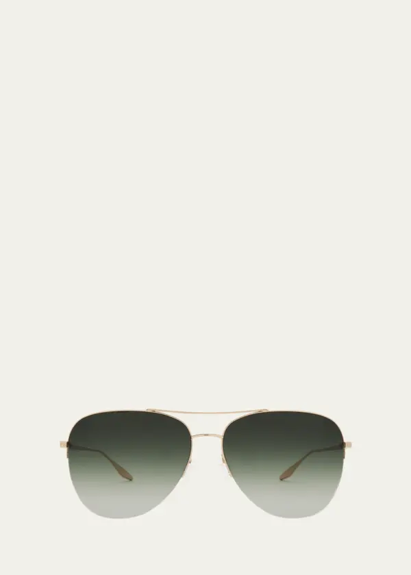Barton Perreira Chevalier Titanium Aviator Sunglasses - One-color