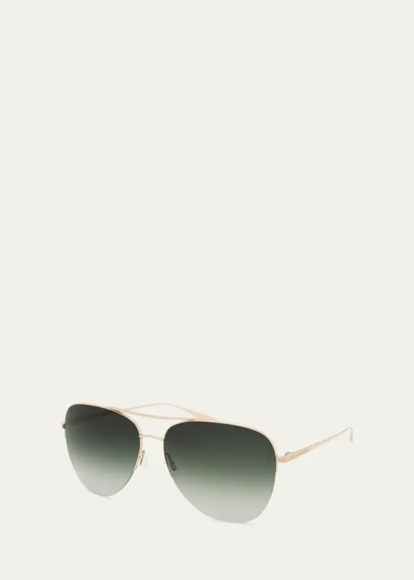 Barton Perreira Chevalier Titanium Aviator Sunglasses - One-color
